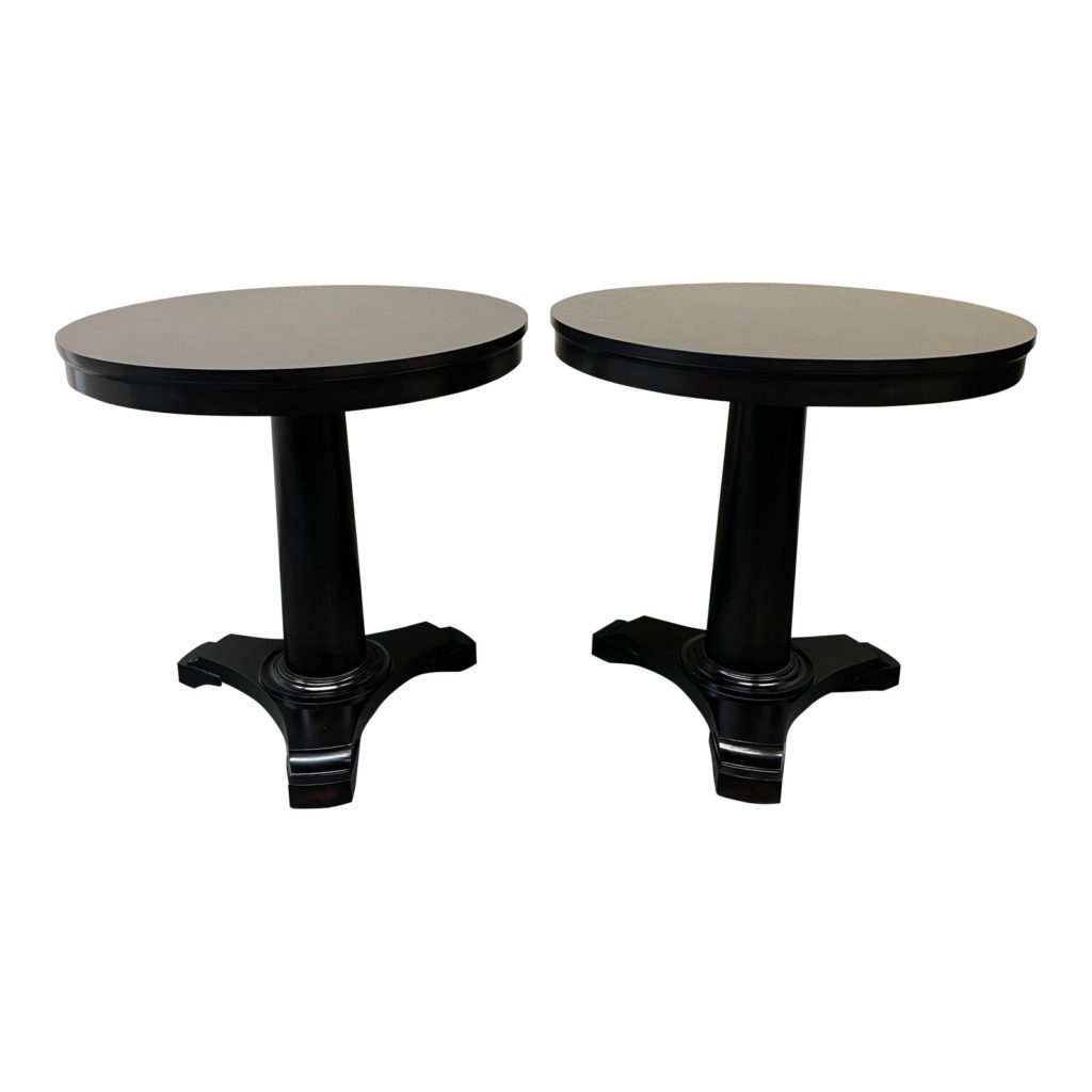 Restoration Hardware Portman Round Side Tables, a Pair - Design Plus ...