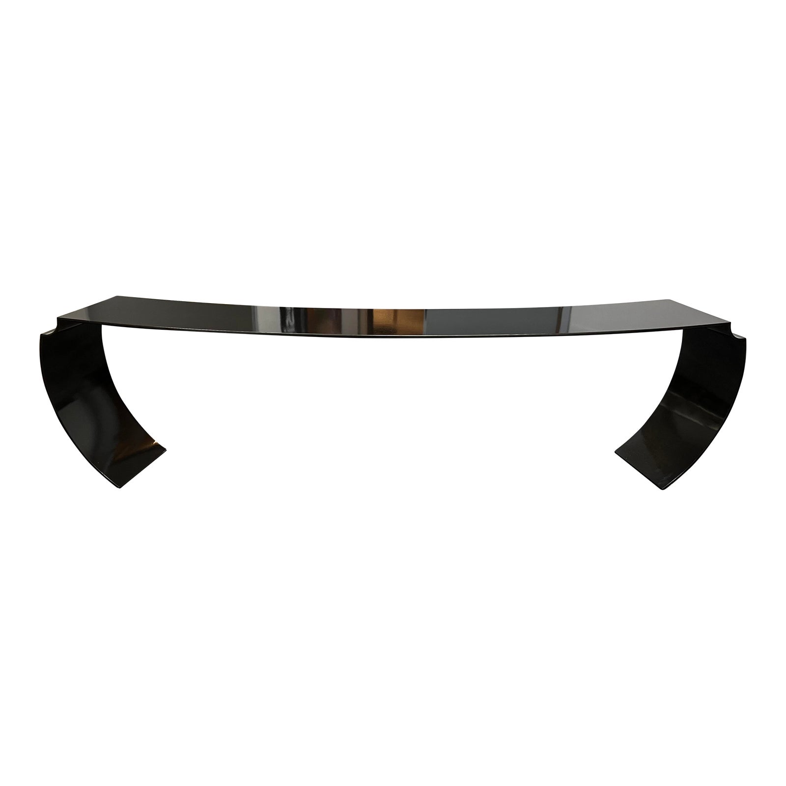 Custom Design Curved Metal Console Table - Design Plus Gallery
