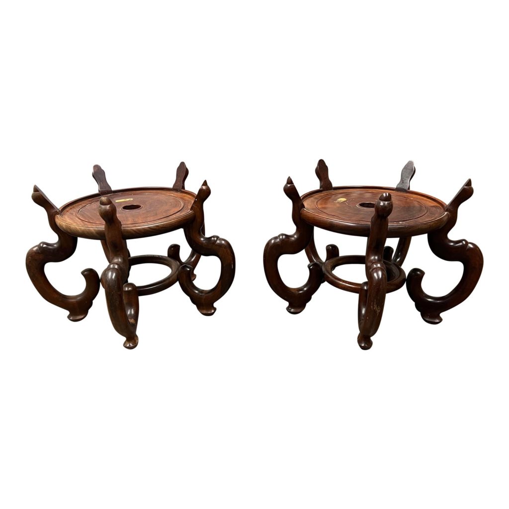 Solid Wood Pottery Stands - a Pair - Design Plus Gallery