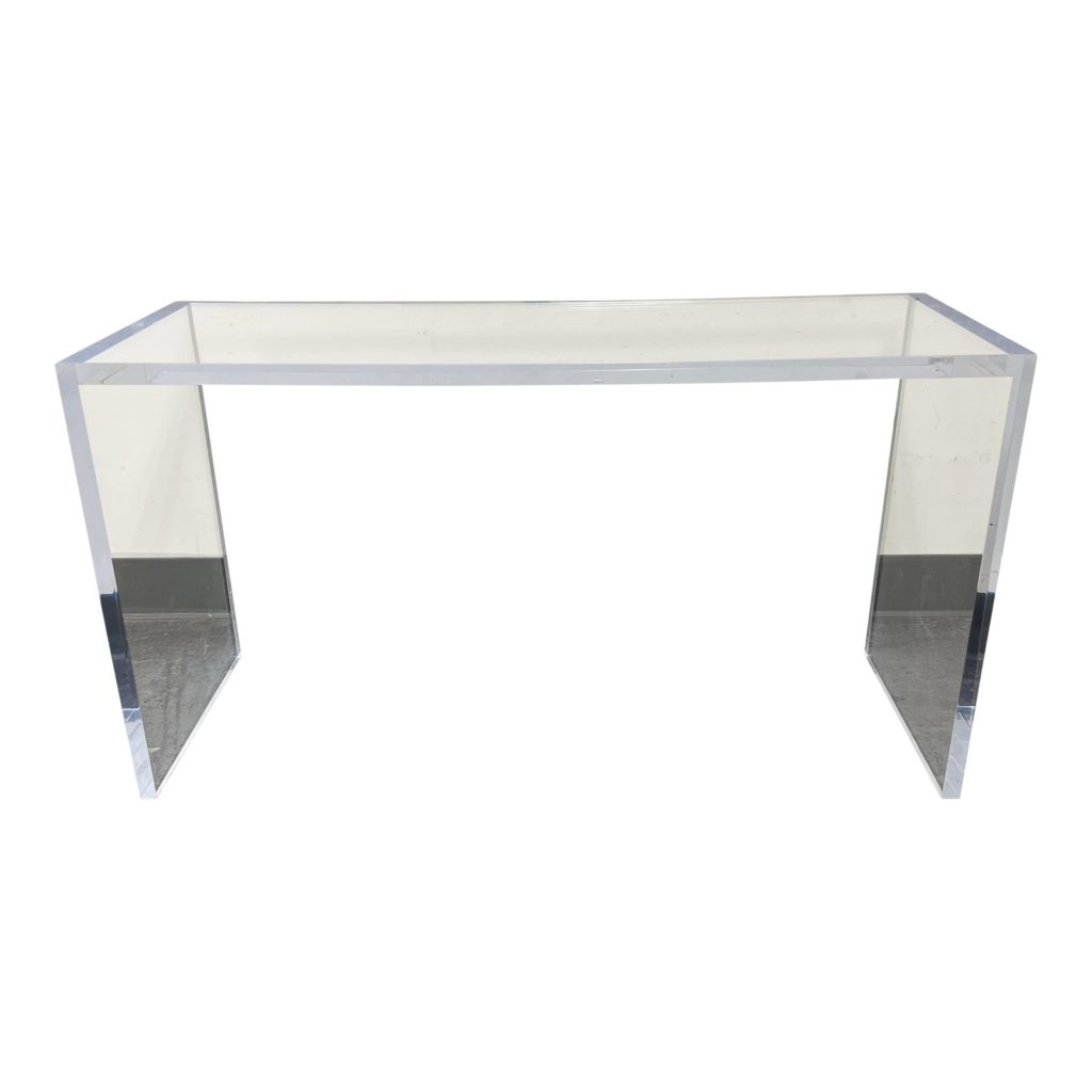 Plexi Craft Custom Slab Console Table - Design Plus Gallery