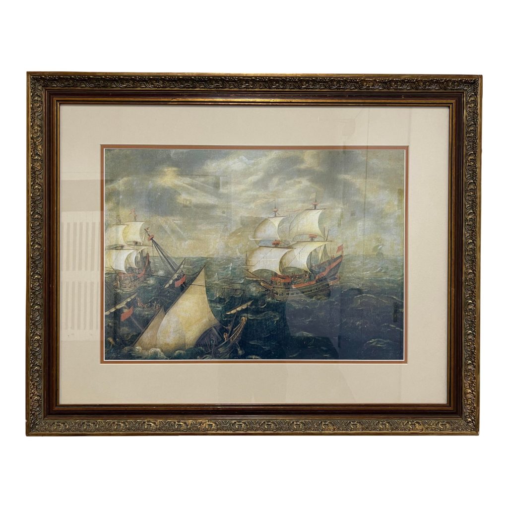 Vintage Traditional Shipwreck Print - Design Plus Gallery
