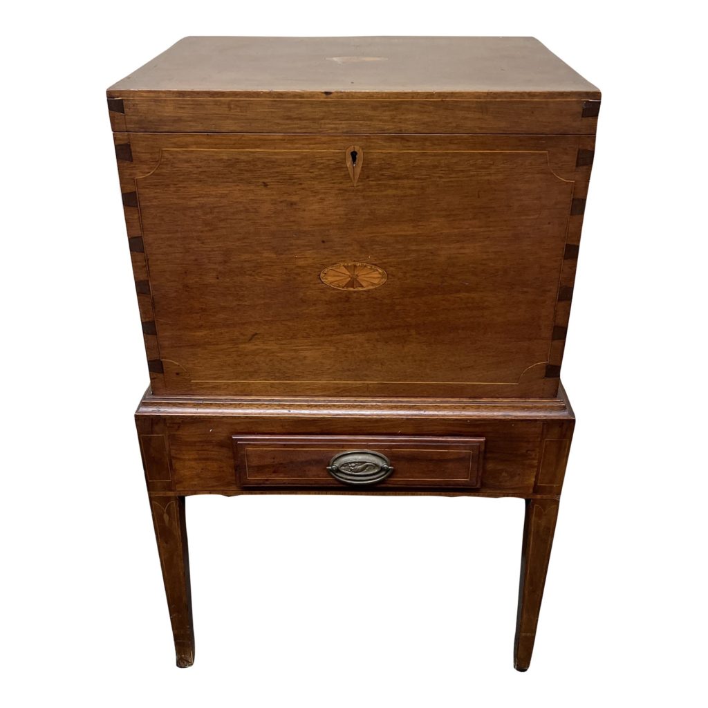 Antique Inlaid Cellarette Cabinet and Stand - Design Plus Gallery