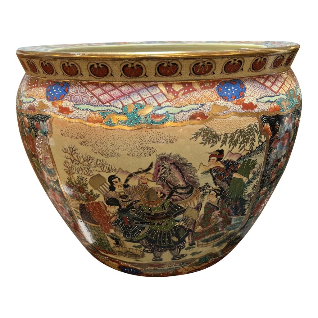 Vintage Chinese Porcelain Koi Pot | Design Plus Gallery