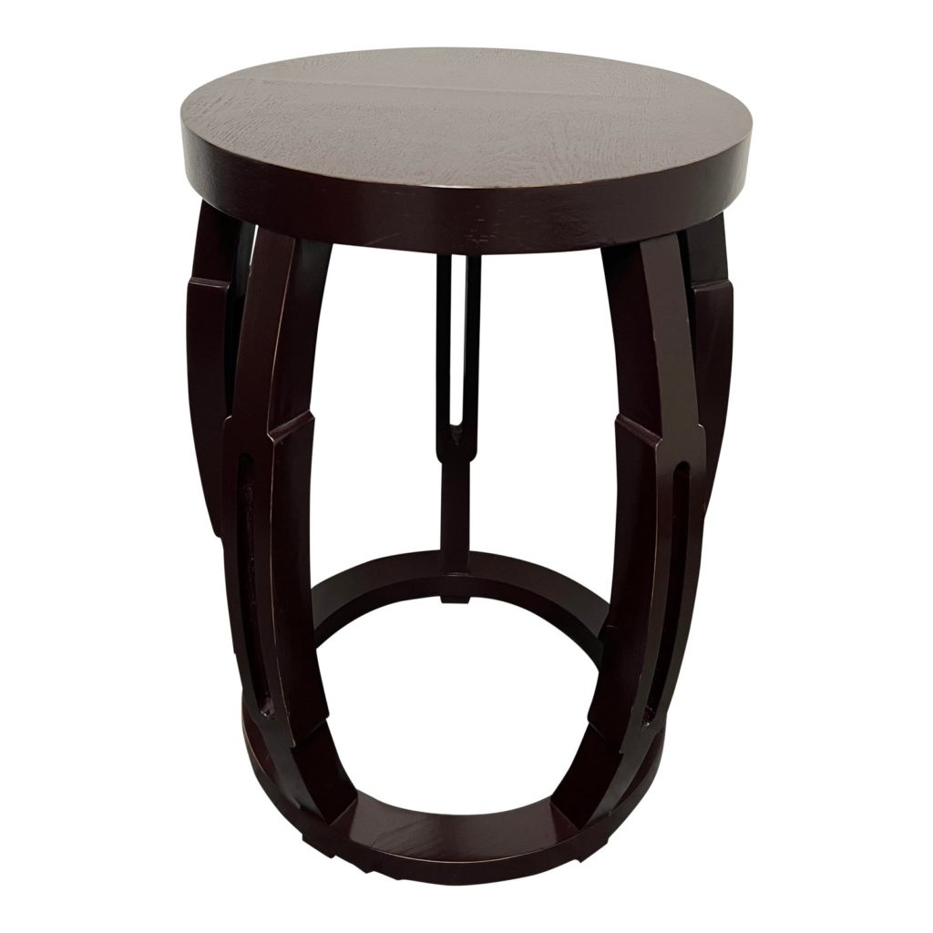 Contemporary Dark Finish Wood Frame Side Table - Design Plus Gallery