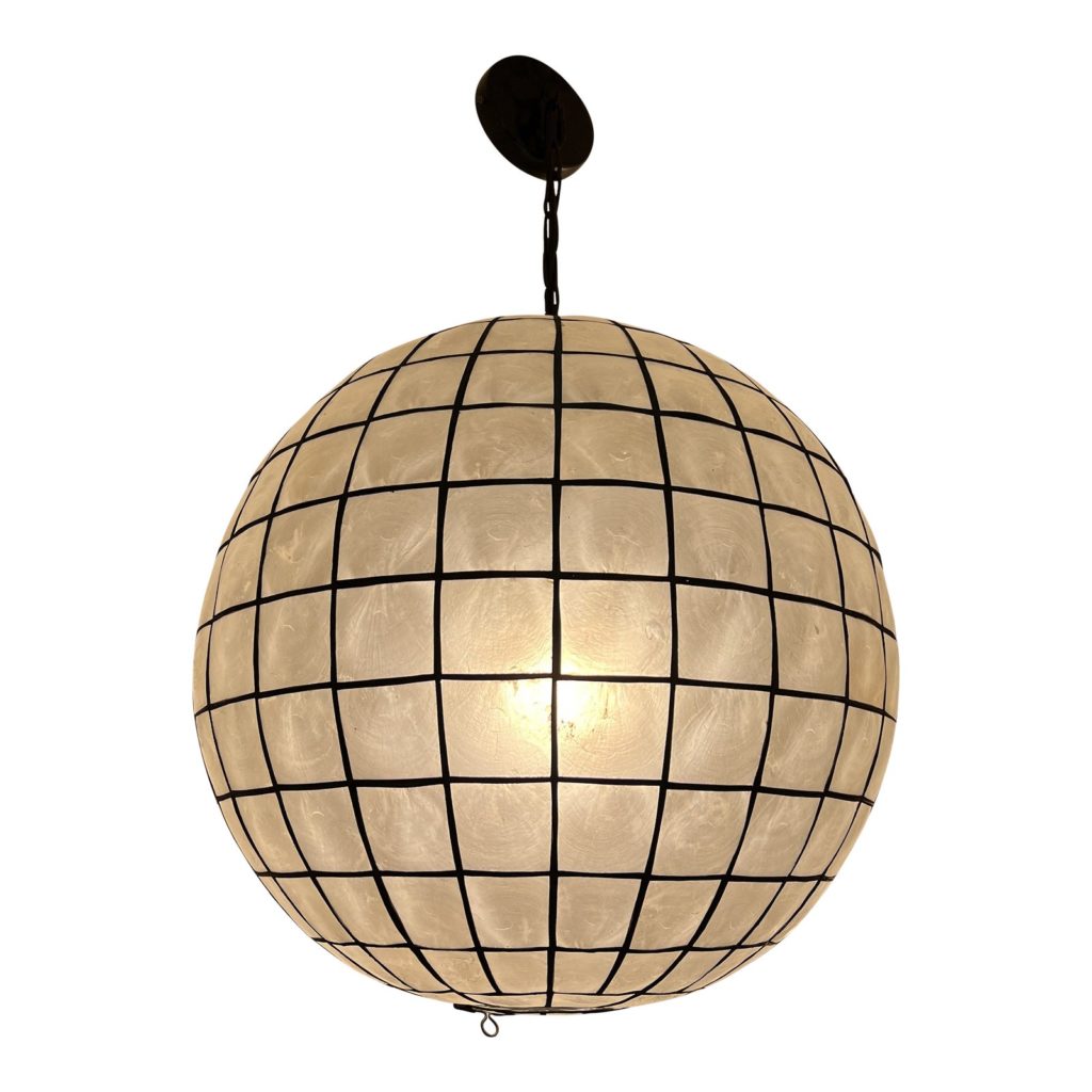 Restoration Hardware Capiz Shell Pendant - Design Plus Gallery