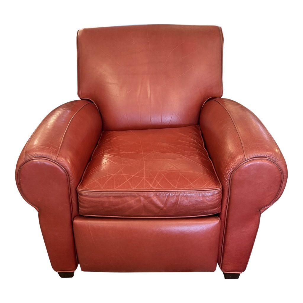 Pottery Barn by Mitchell Gold Red Leather Recliner. Original Price ...