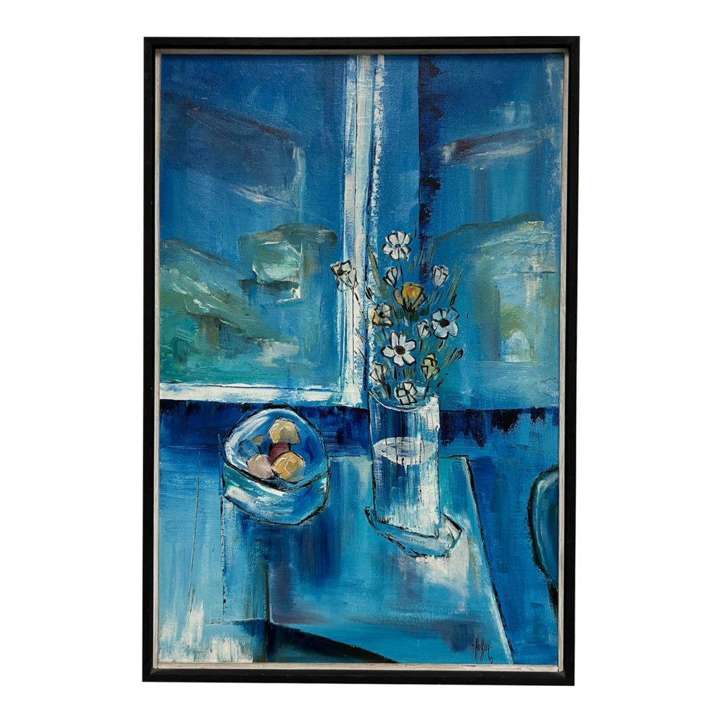 Kessler Original Artwork Blue Floral Still Life | Design Plus Gallery