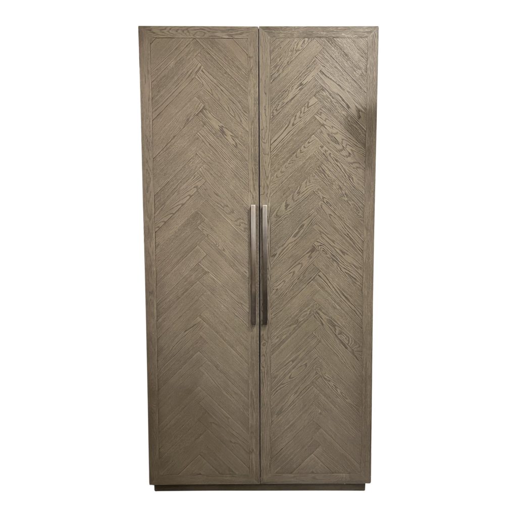 Restoration Hardware Luay Al-Rawi Herringbone Double-Door Cabinet ...