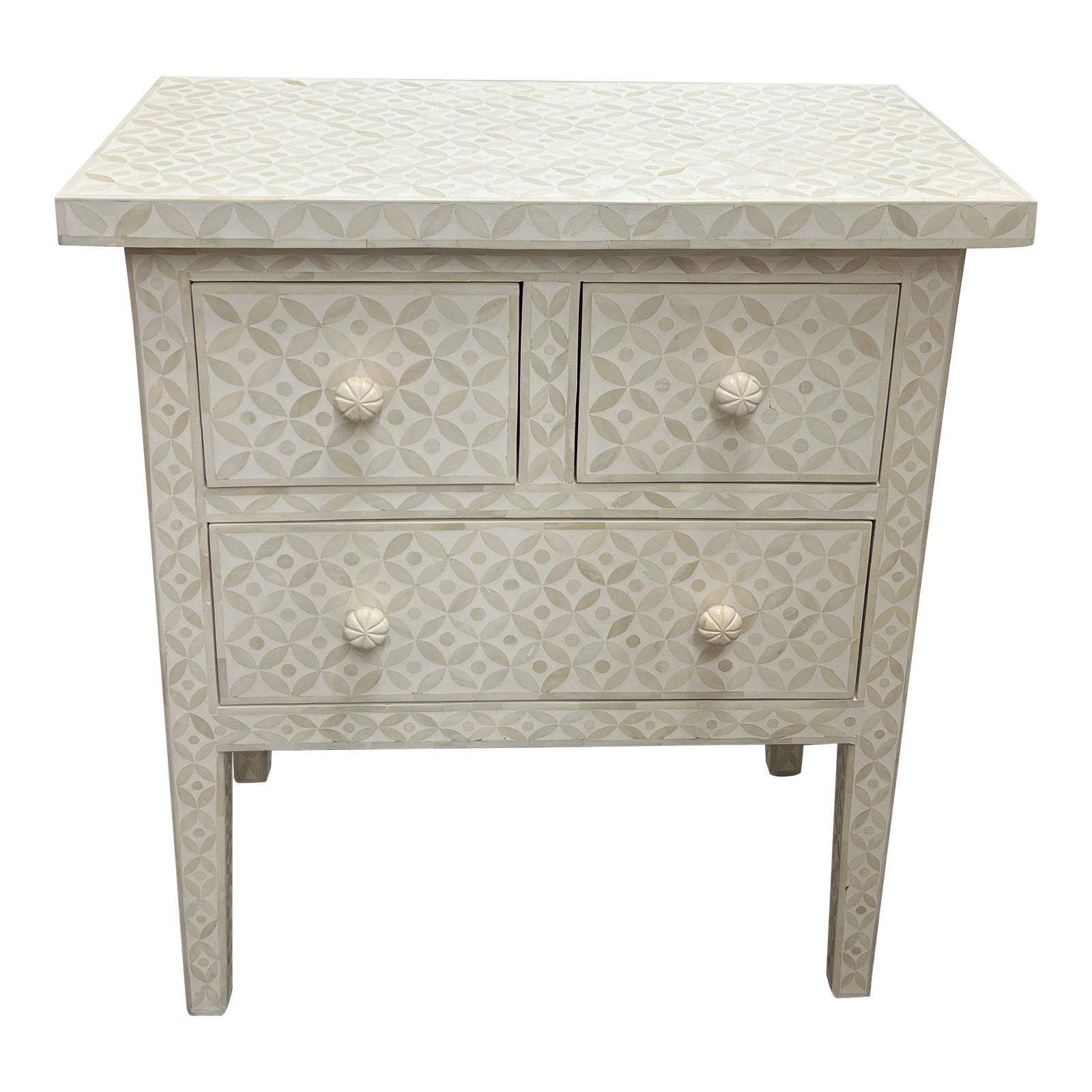 Custom Design Bone Inlay Bedside Table. Original Price: $935 - Design ...