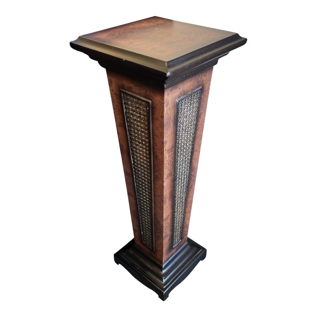 CBK Furniture Cane Inset Pedestal - Design Plus Gallery