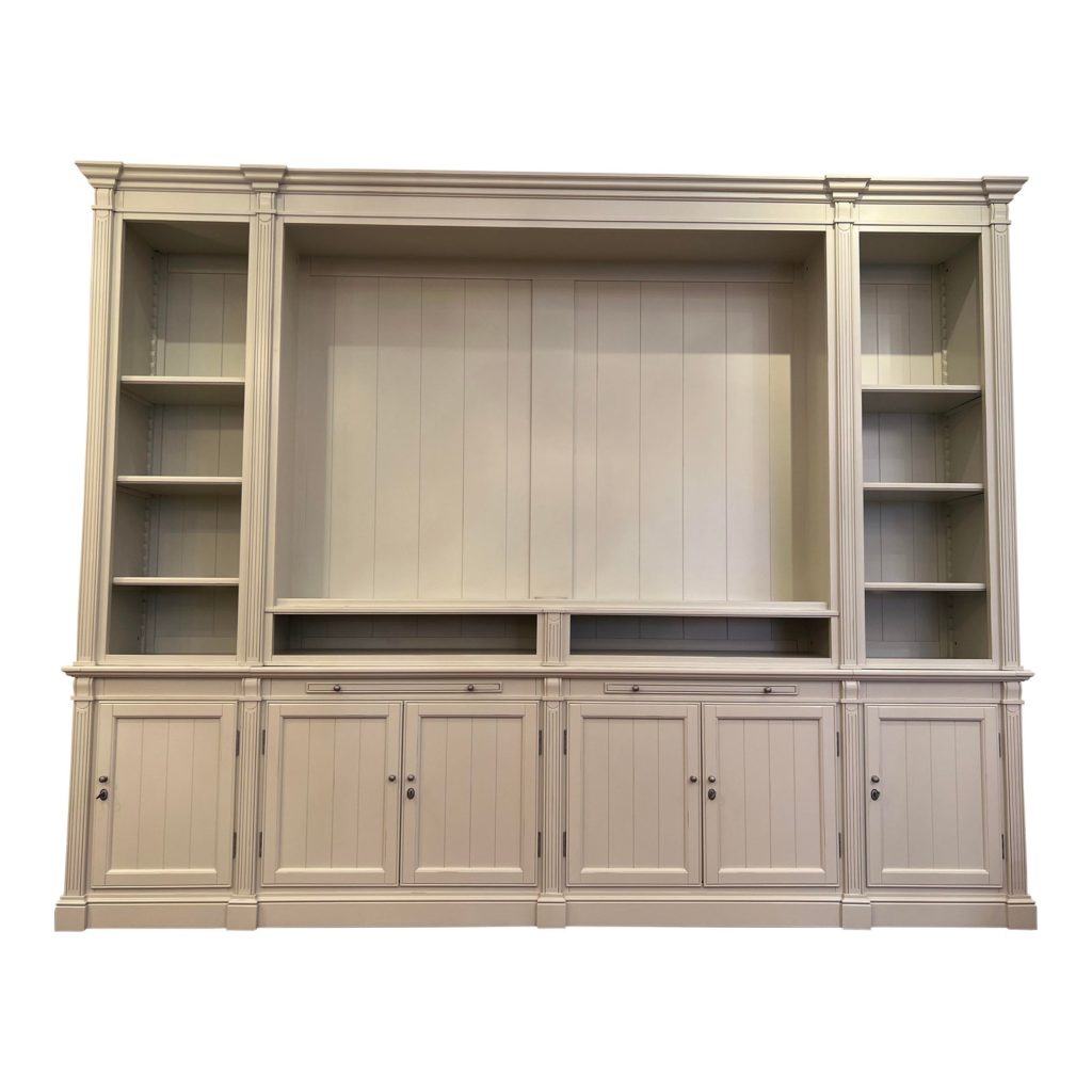 Arhaus Athens Modular Media Cabinet With Double Narrow Bookcases in ...