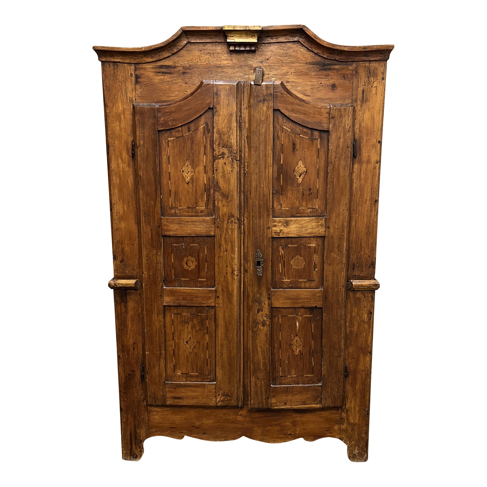 Antique French Country Too Piece Armoire - Design Plus Gallery