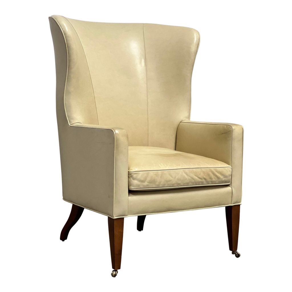 Baker Furniture Leather Wingback Chair. Original Price: $6,891 | Design ...