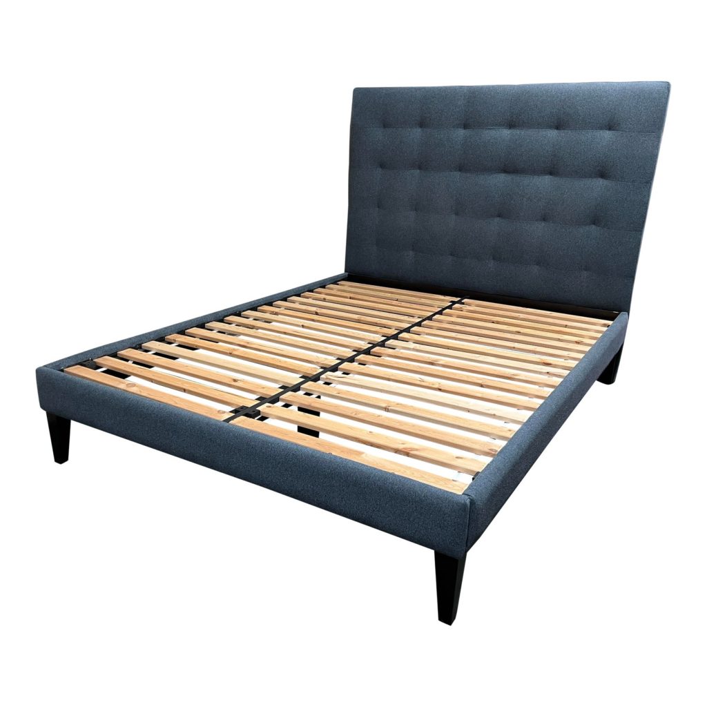 West Elm Tufted Grid Bedframe, a Queen - Design Plus Gallery