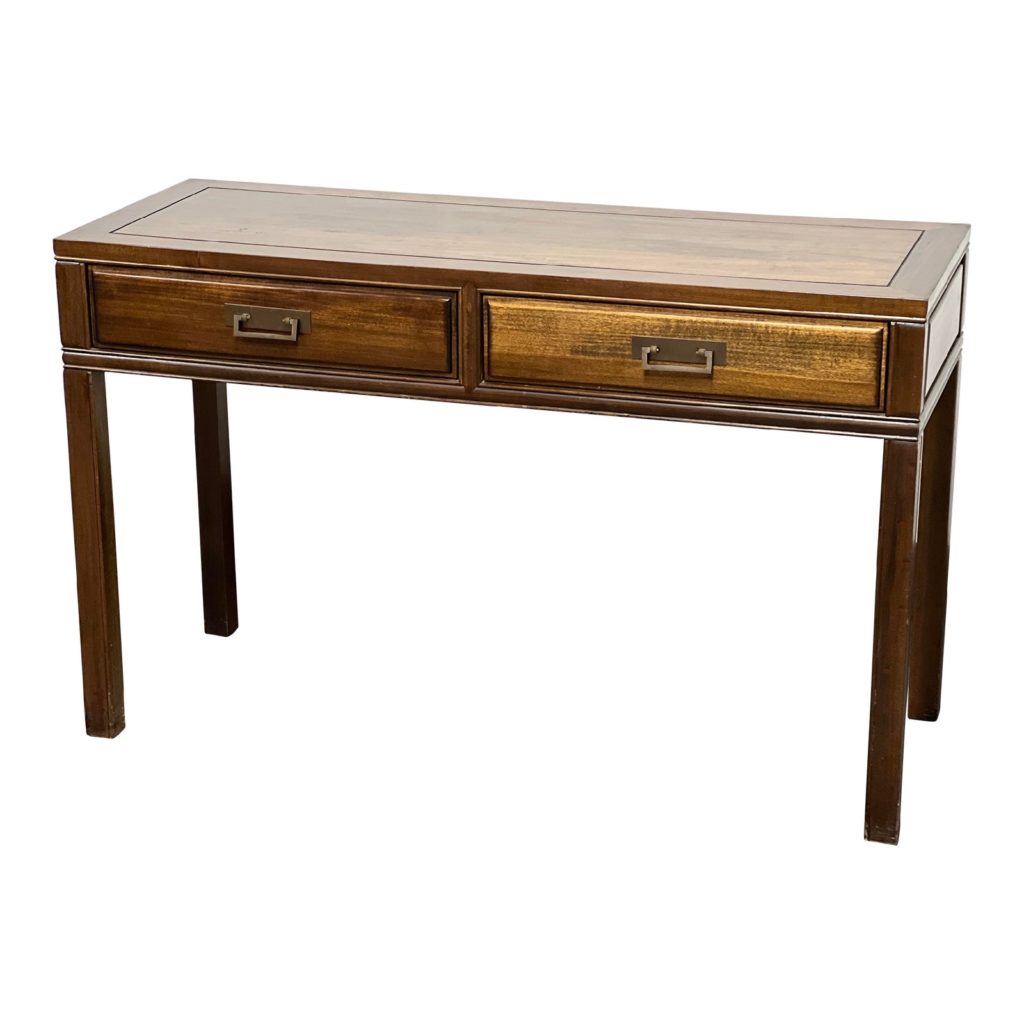 Vintage Two Drawer Console Table / Desk - Design Plus Gallery