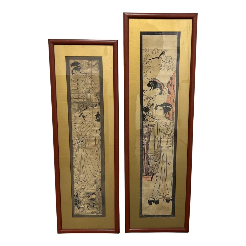 Antique Japanese Ema, Samurai at Uji Bridge | Design Plus Gallery