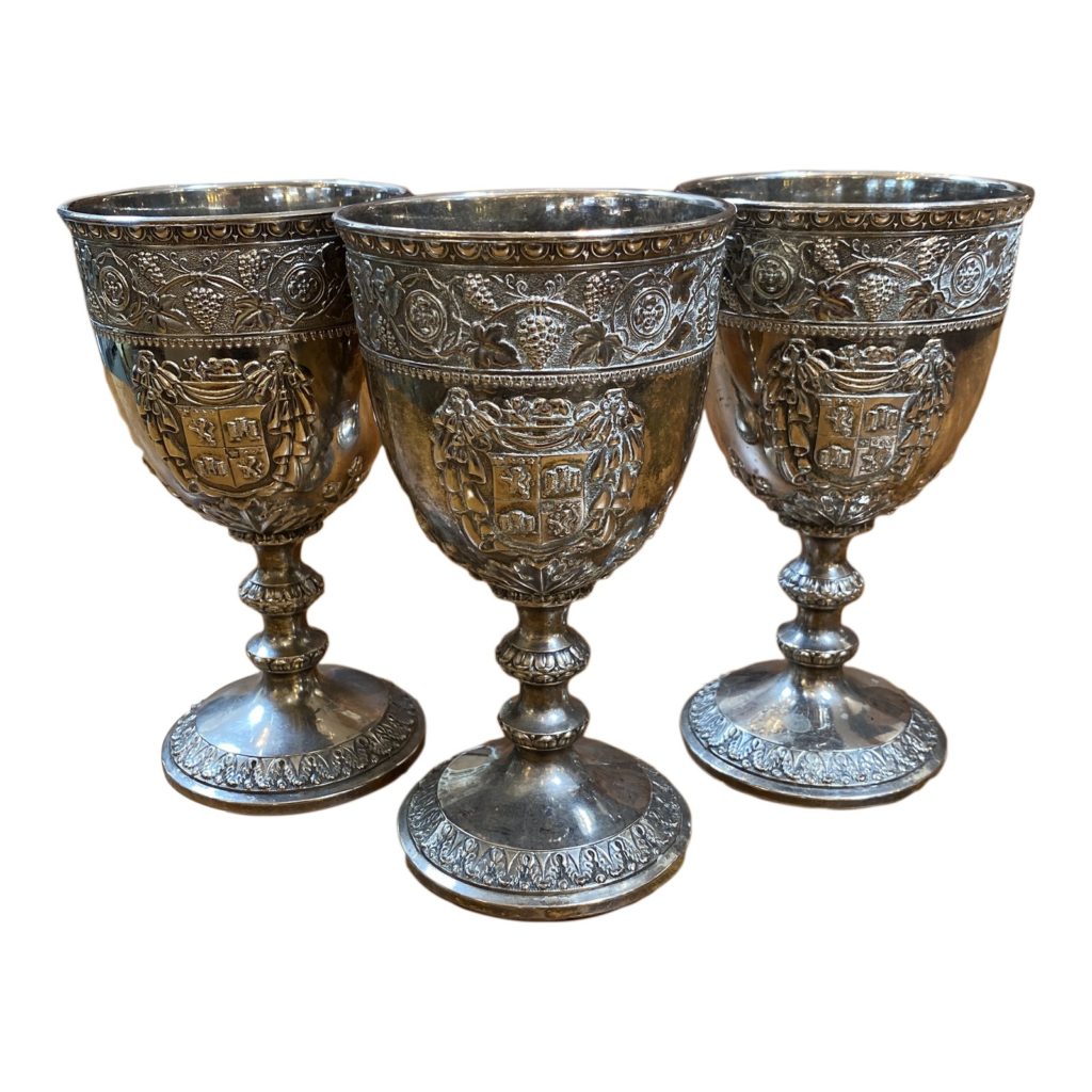 Vintage Silver Goblets, Set of Three | Design Plus Gallery