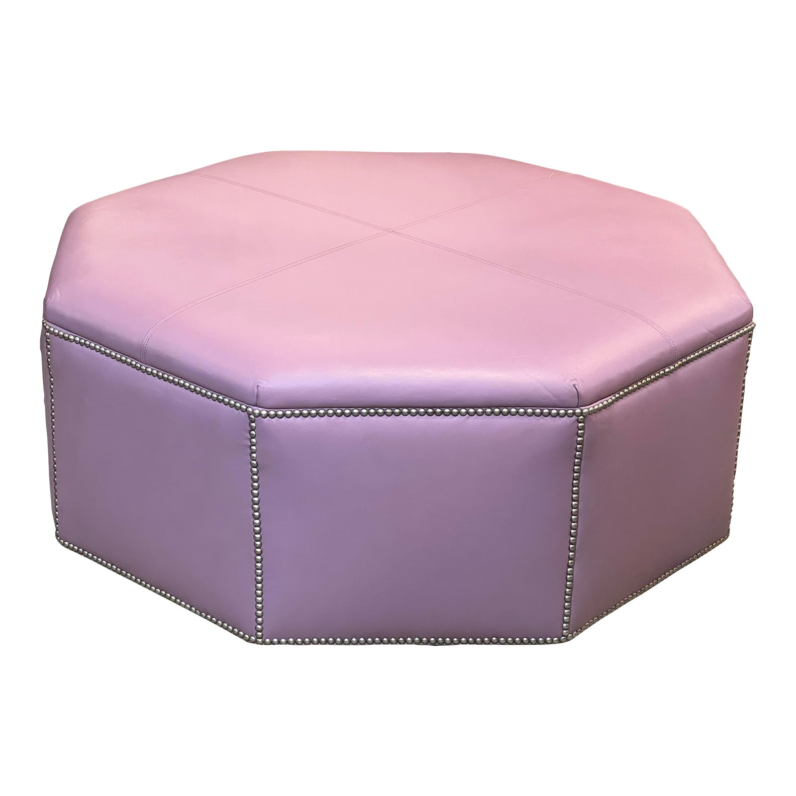 Norwalk Octavia Lavender Leather Ottoman. Original Price: $1,259 ...