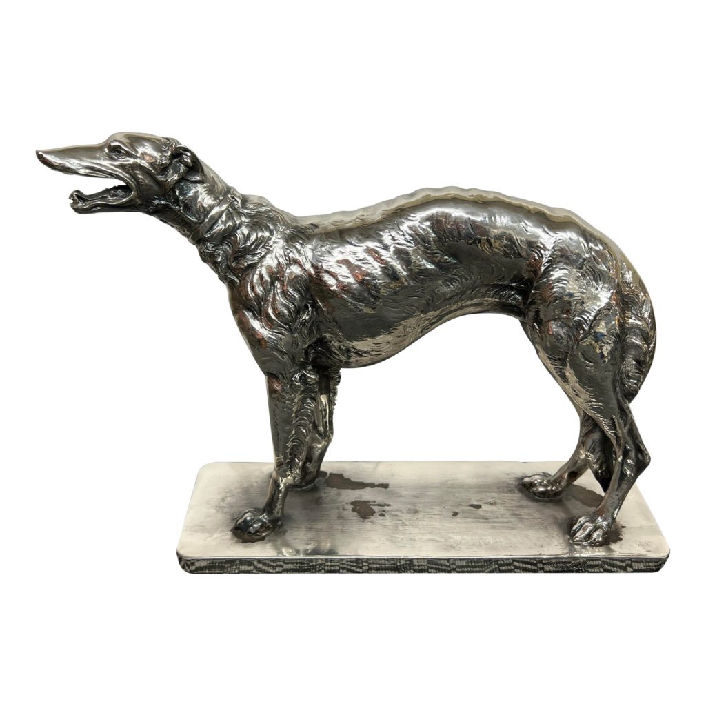 Ralph Lauren Silver Standing Whippet Statue - Design Plus Gallery
