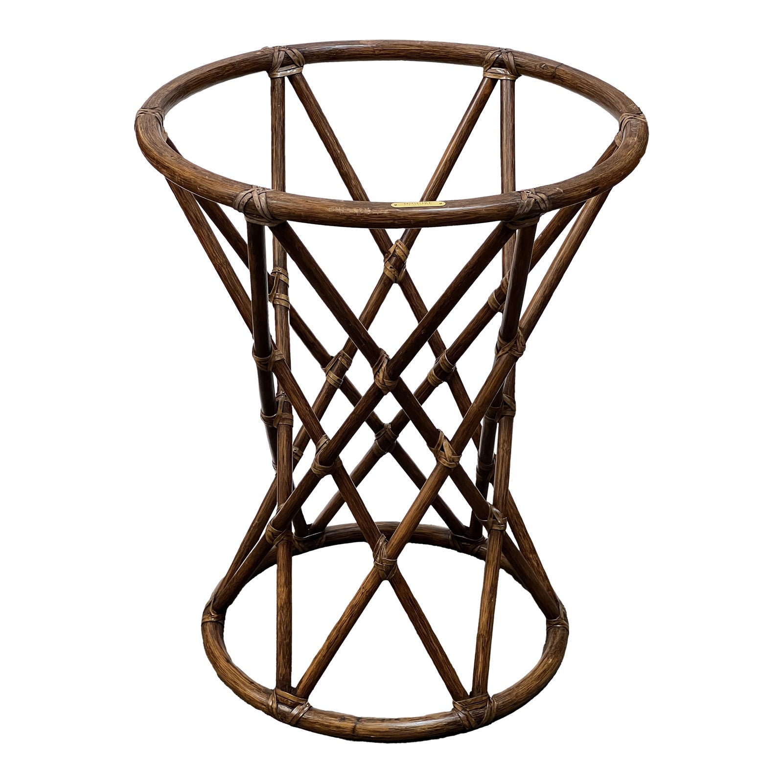 McGuire Furniture Vintage Leather Wrapped Bamboo Table Base - Design ...