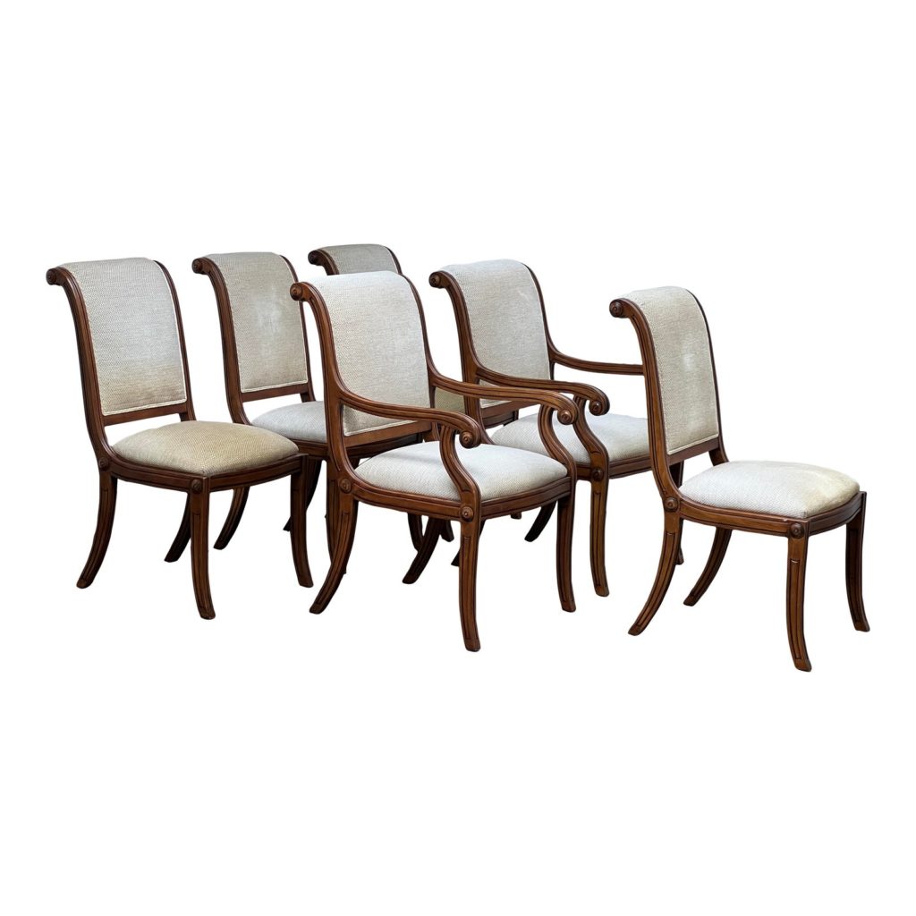 English Regency Dining Chairs, Set of Six - Design Plus Gallery