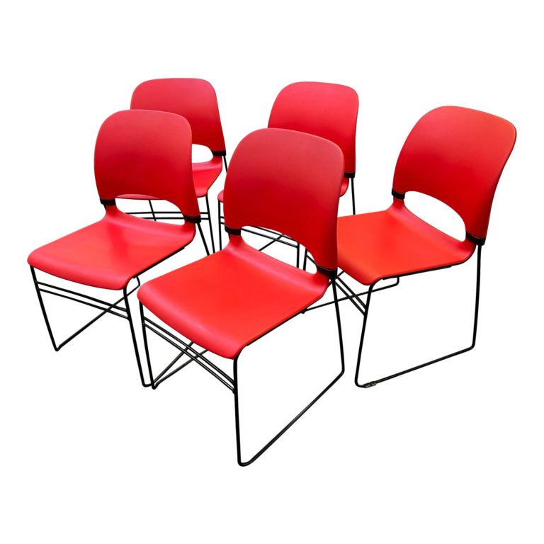 Herman Miller Limerick Stacking Chairs, Set of Five. Original Price ...