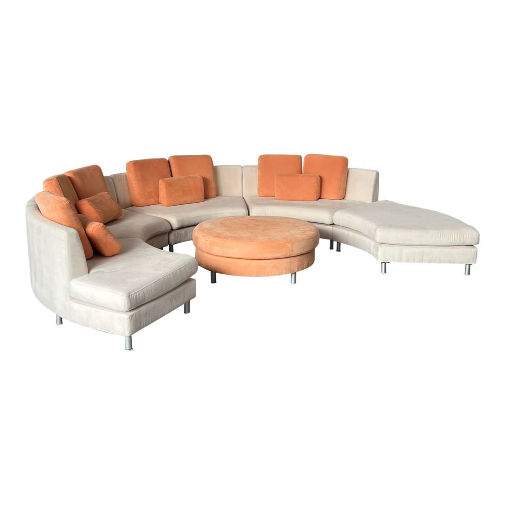 Custom Design Semi-Circular Modular Six Piece Sectional Sofa. Original ...