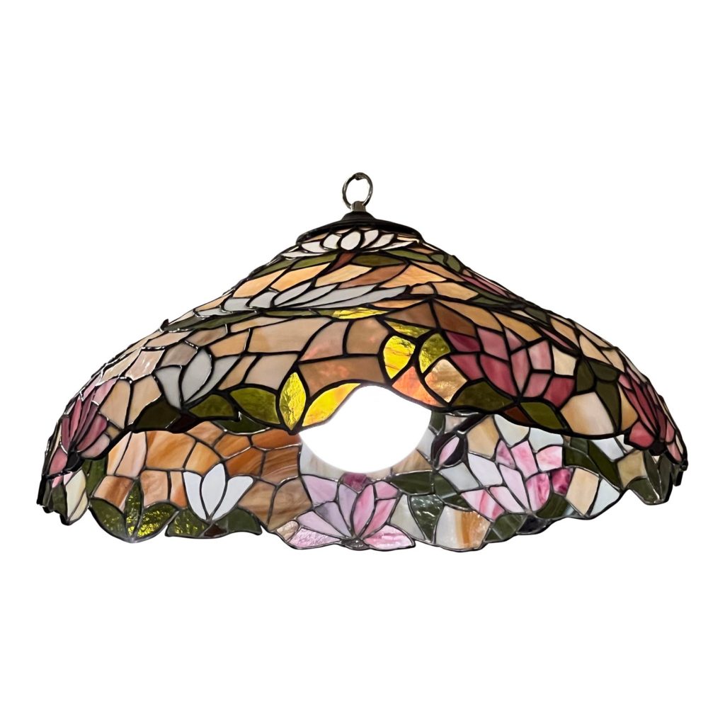 Duffner & Kimberly Leaded Water Lily Hanging Dome - Design Plus Gallery