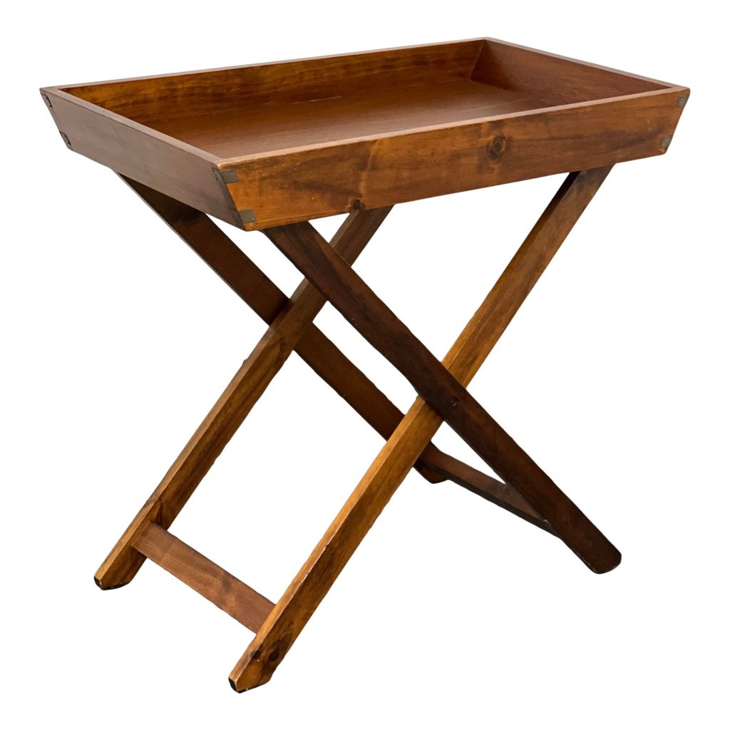 Wood Tray + Folding Base Table - Design Plus Gallery