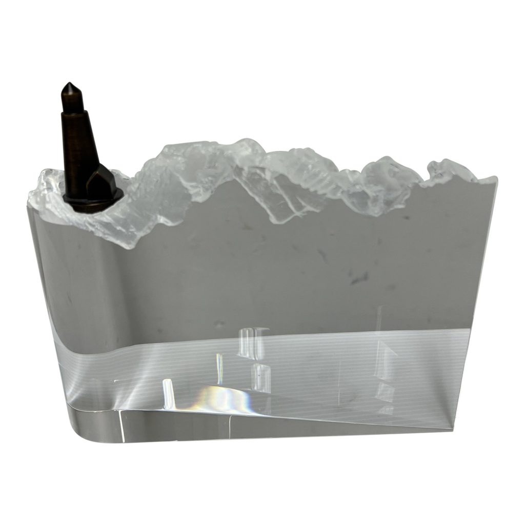 Steuben David Dowler Sculpture, Bronze Lighthouse Set in Crystal ...