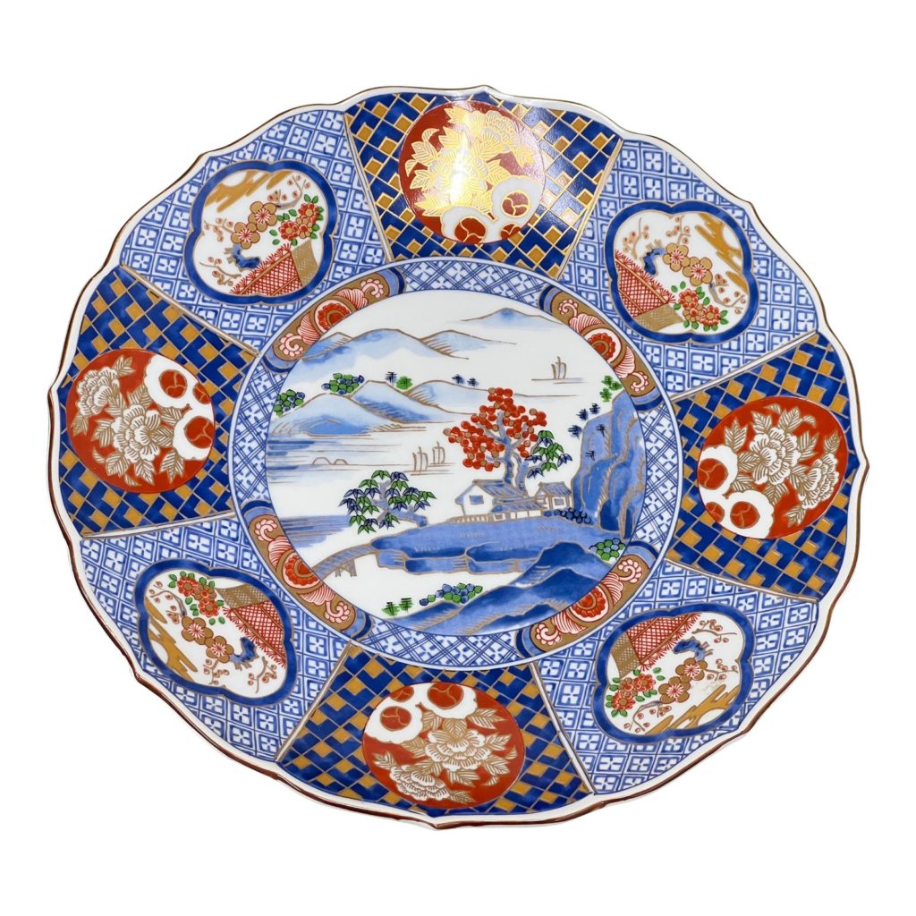 Imari Platter Scalloped Edges - Design Plus Gallery
