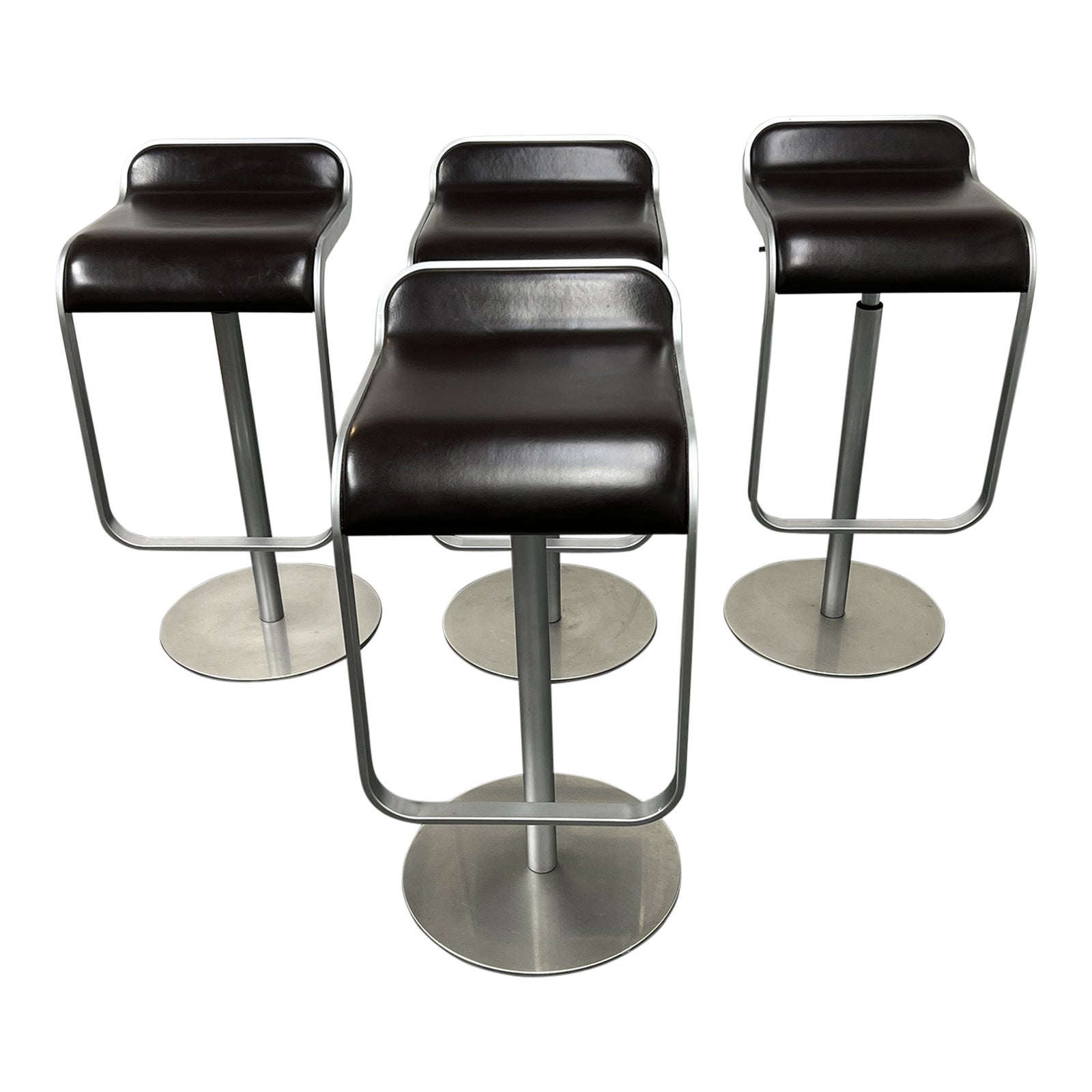 design-within-reach-lapalma-shin-tomoko-azumi-lem-piston-leather-adjustable-stools-set-of-four ...