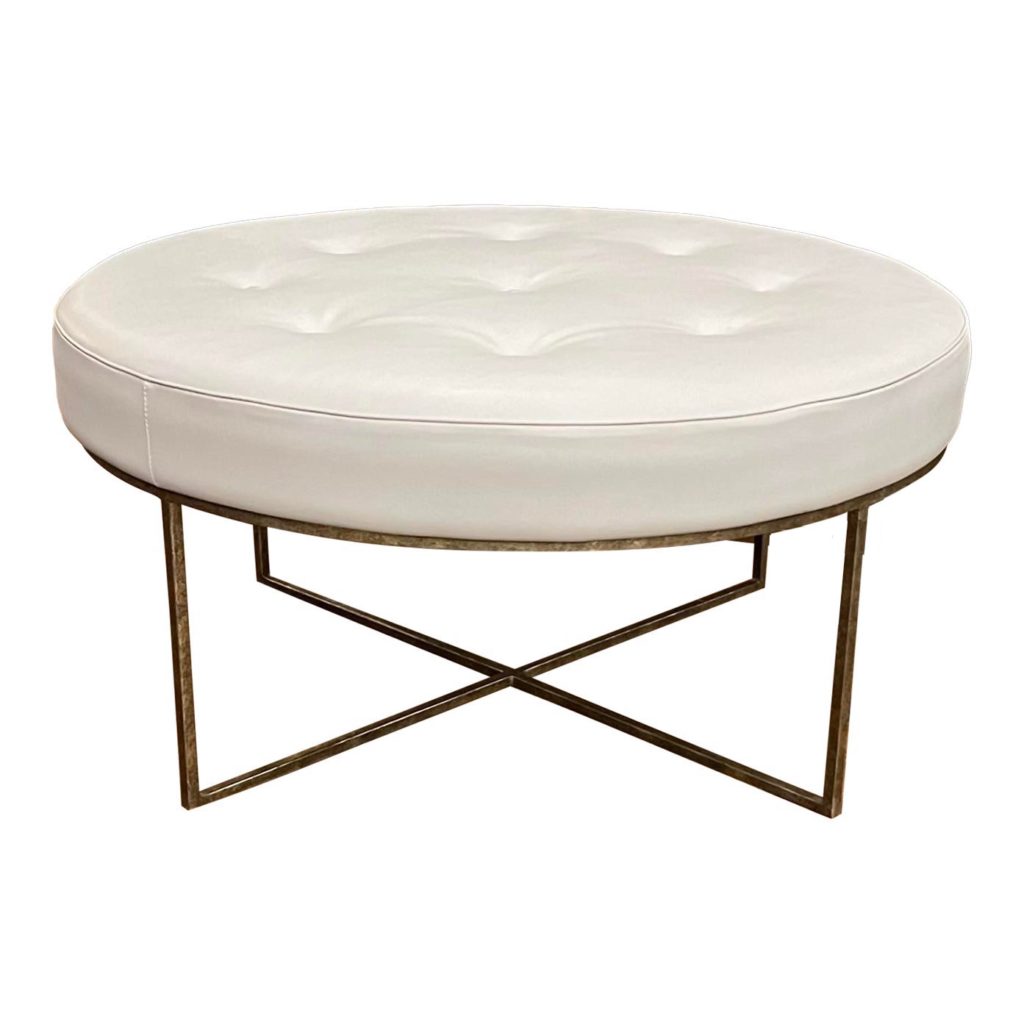 Cisco Brothers Custom Tufted Ottoman | Design Plus Gallery