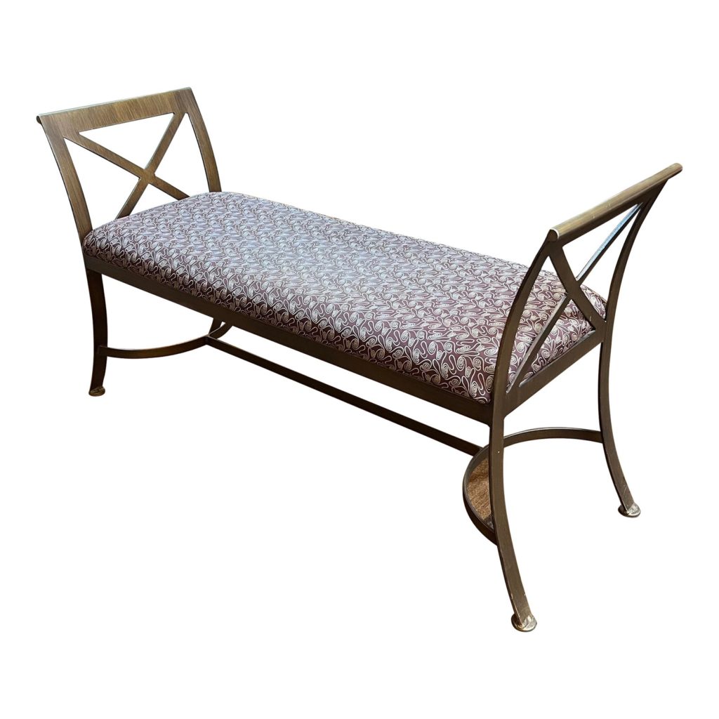 Shaver Howard Metal Frame Bench + Padded Upholstered Seat - Design Plus ...