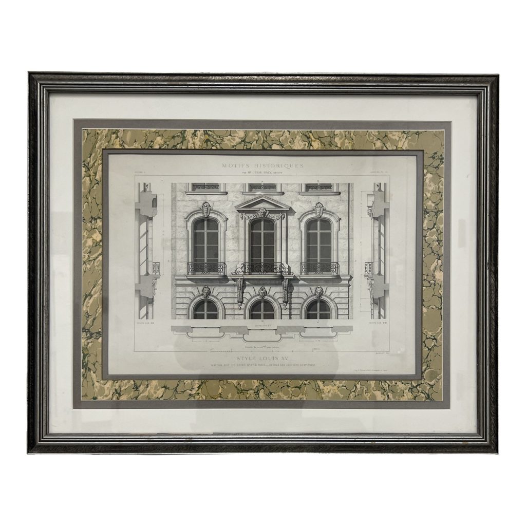 19th Century Cesar Daly French Architecture Engraving House on the ...