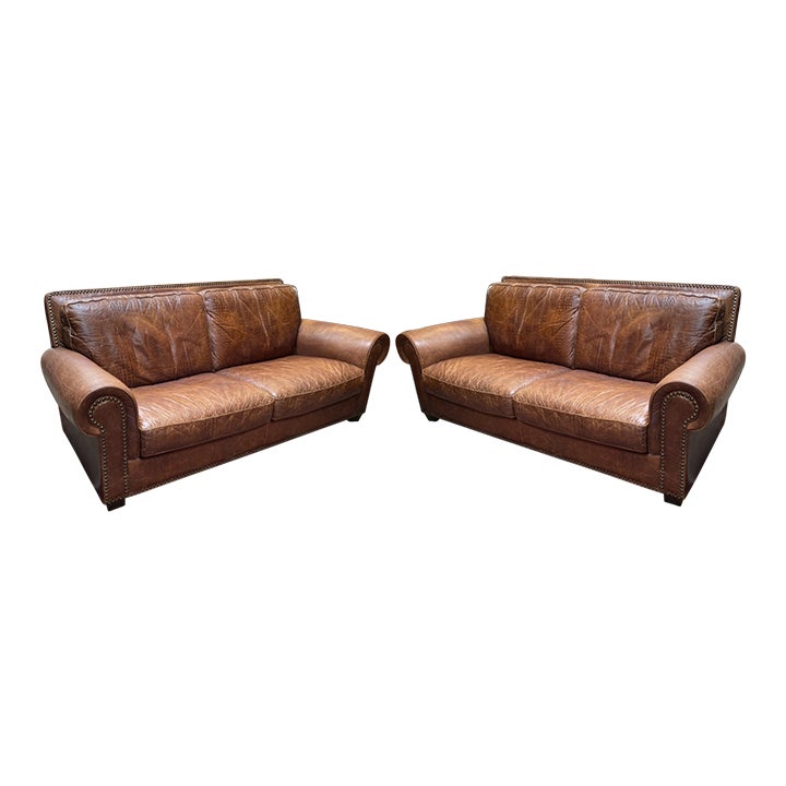 Custom Design Italian Leather Crocodile Embossed Sofas, a Pair - Design ...