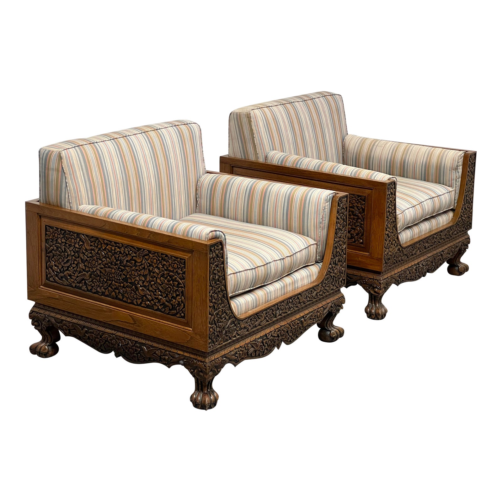 Thailand Carved Teak Wood Furniture Thai Wood Crafted Reclaim Teak