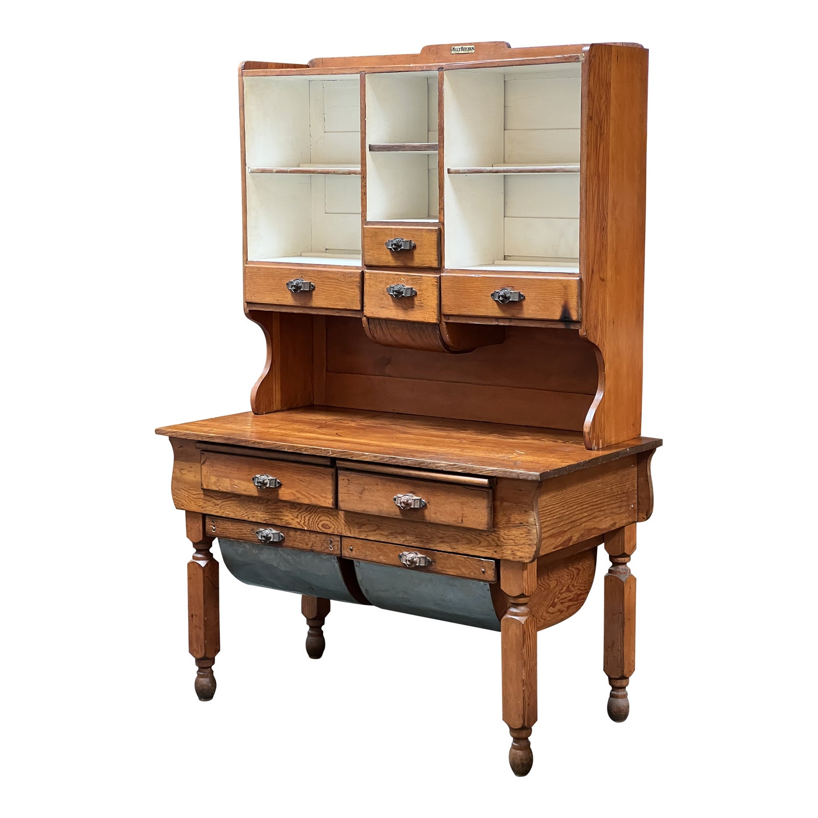 Carman Manufacturing Cozy Kitchen Two Piece Hoosier Style Cabinet ...