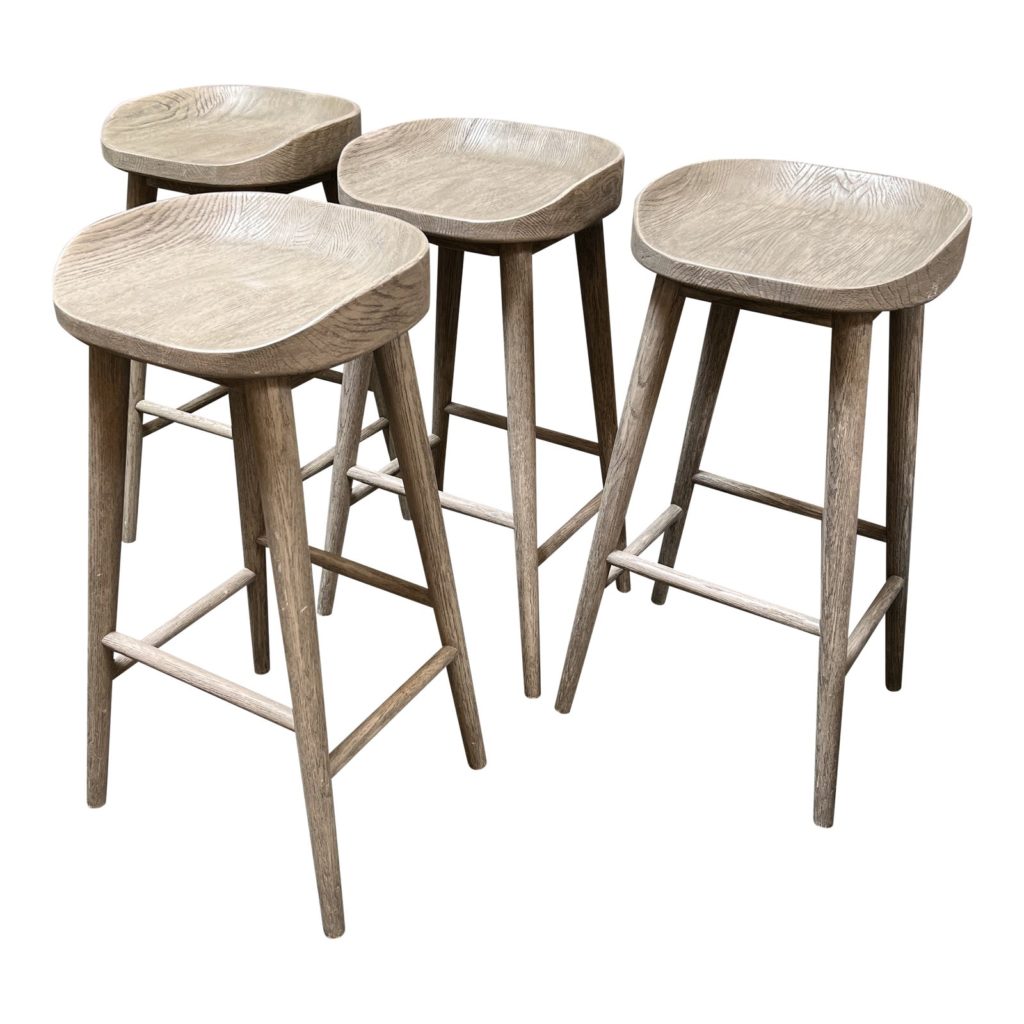 Restoration Hardware 1950's Danish Bar Stools, Set of Four. Original ...