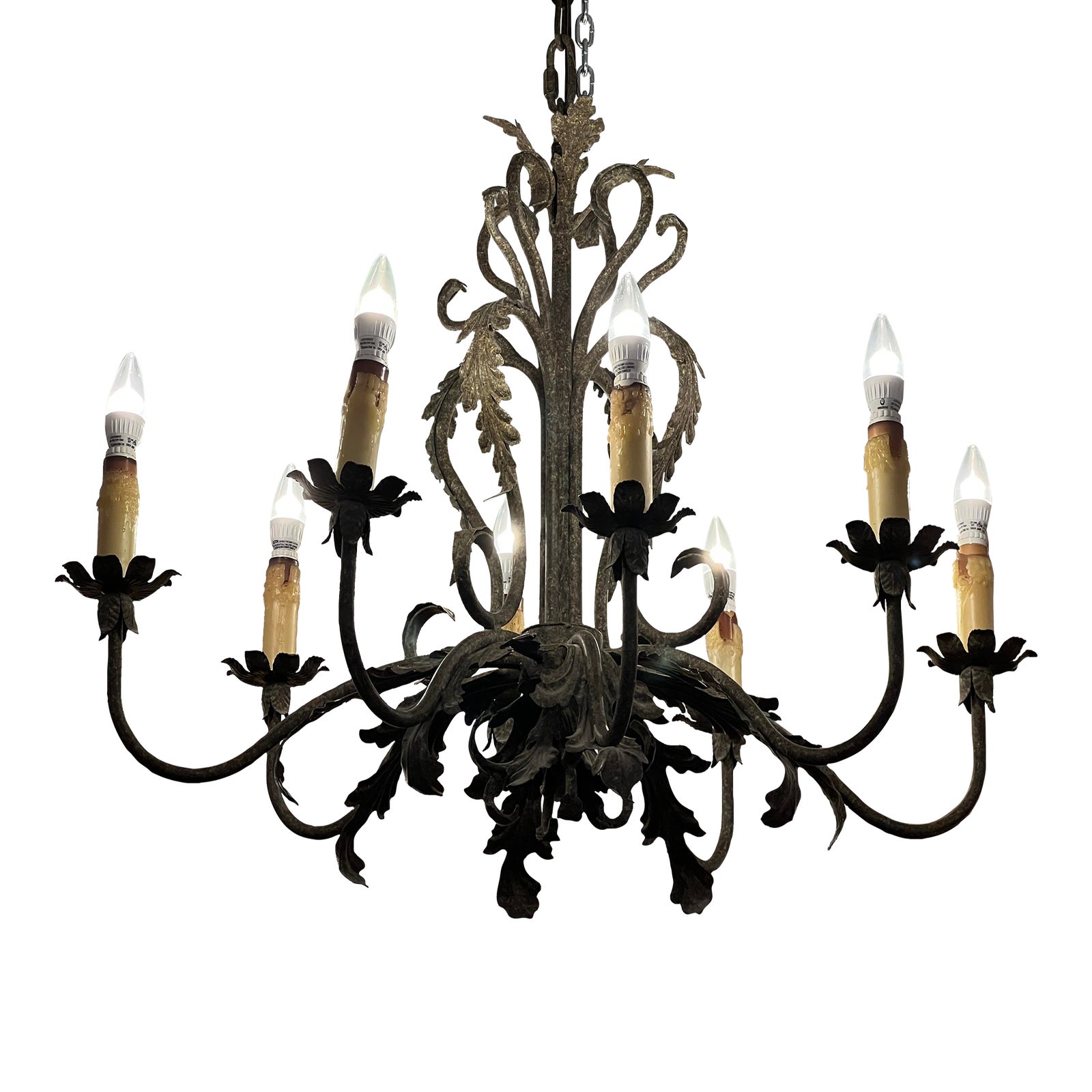 Murray Iron Work Wrought Iron Eight Arm Chandelier - Design Plus Gallery