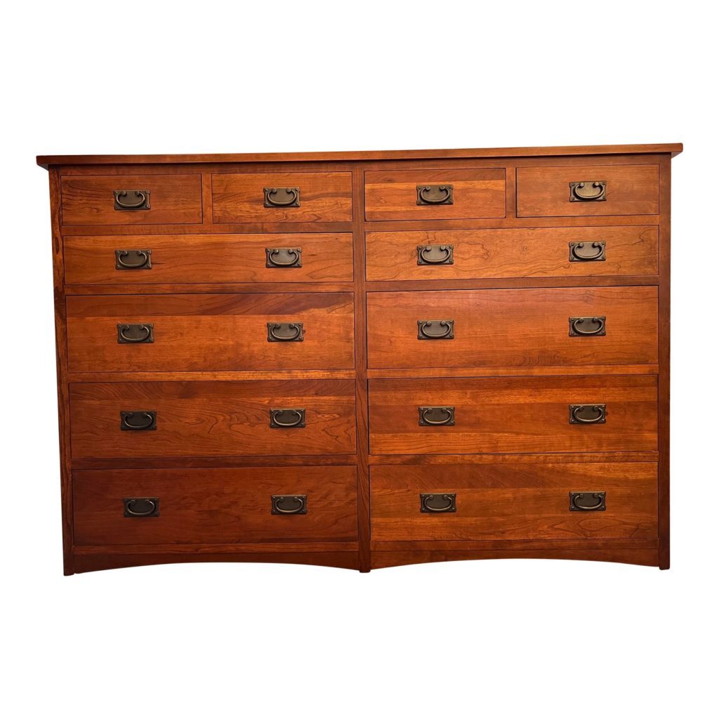 Bent Wood Twelve Drawer Mission Dresser - Design Plus Gallery