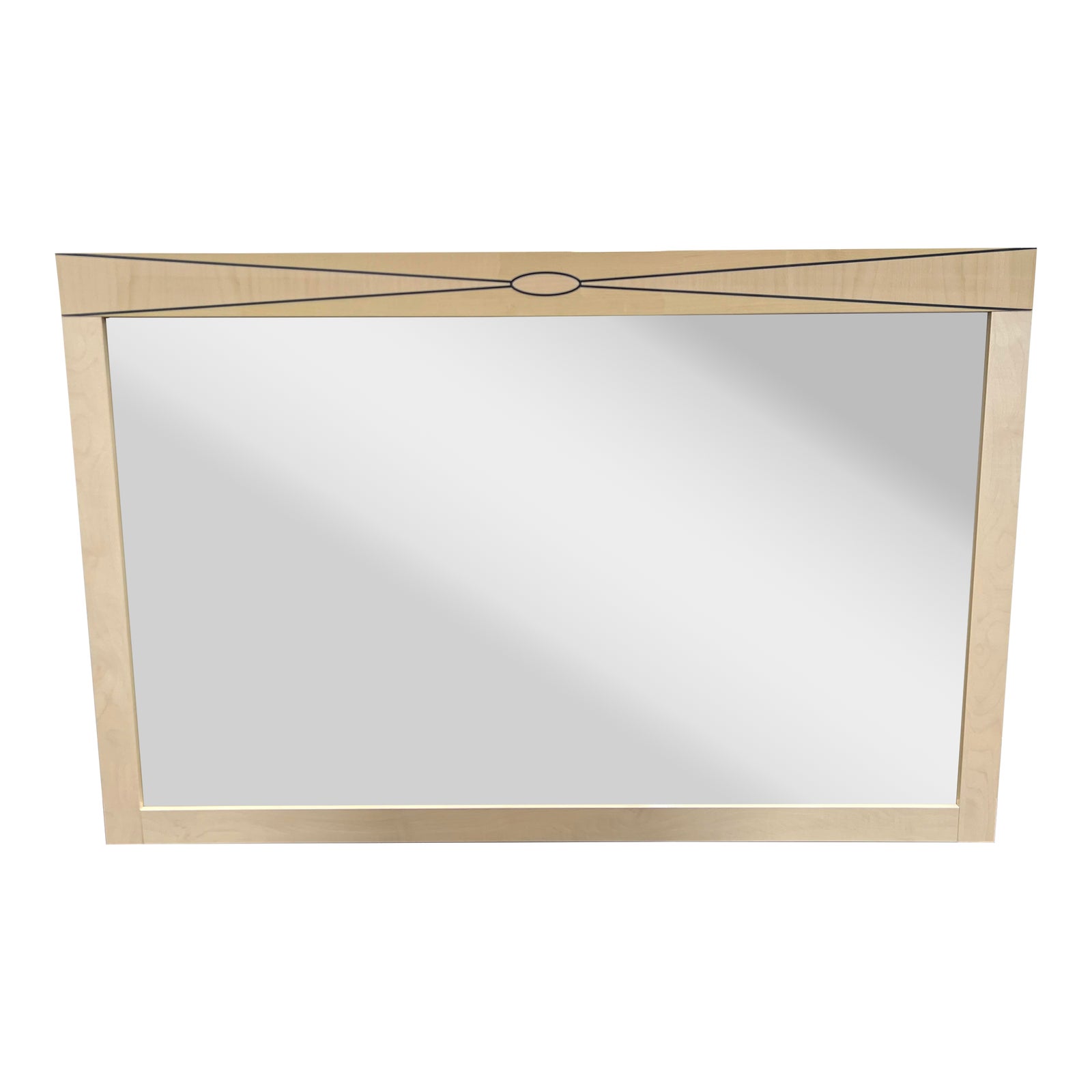Post Modern Italian Blonde Finish Wall Mirror - Design Plus Gallery