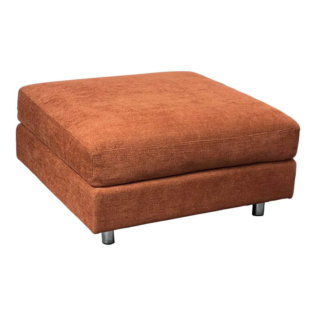 Illo Rialto Orange Tweed Ottoman - Design Plus Gallery
