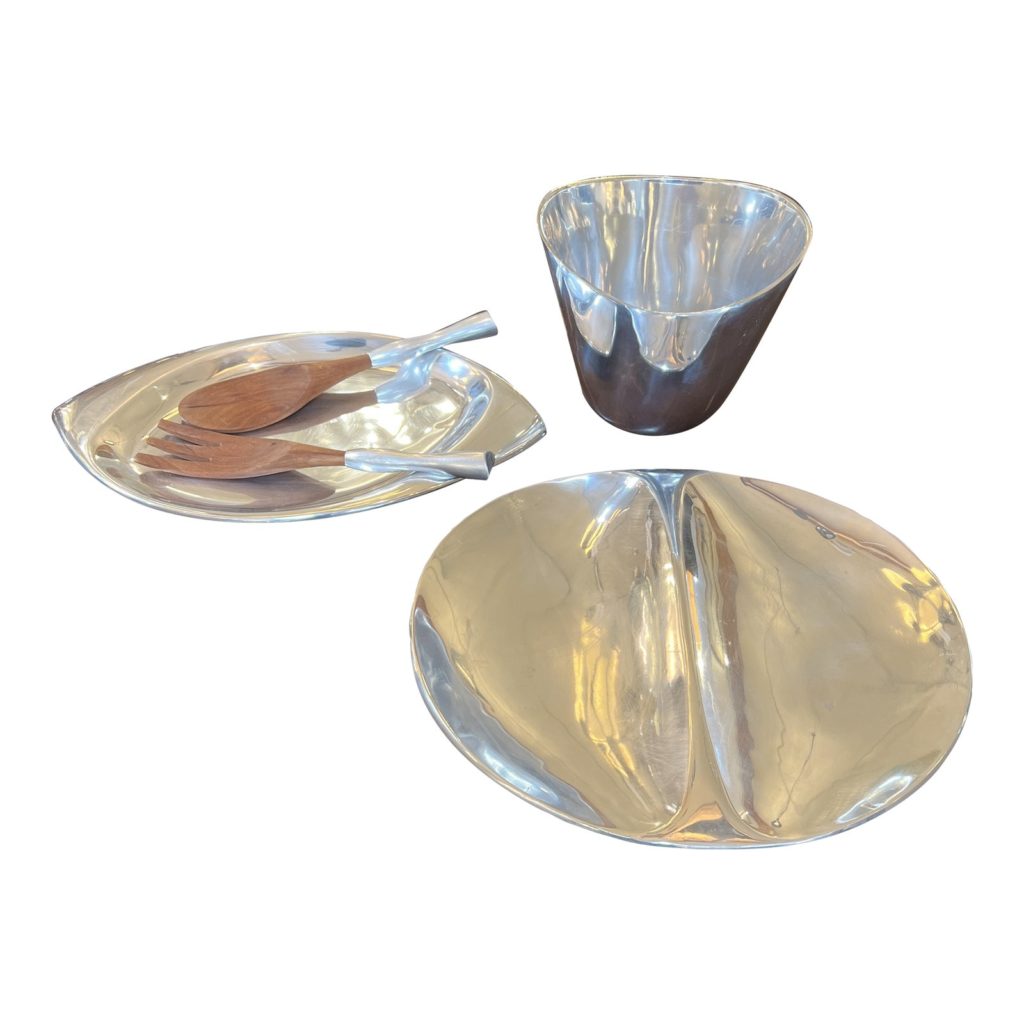 Nambe' Vintage Silver Alloy Serveware Four Piece Set - Design Plus Gallery