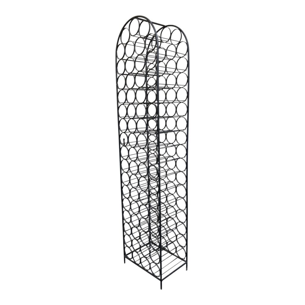 Arthur Umanoff Mid Century Modern Arched Wrought Iron 67 Bottles Wine ...