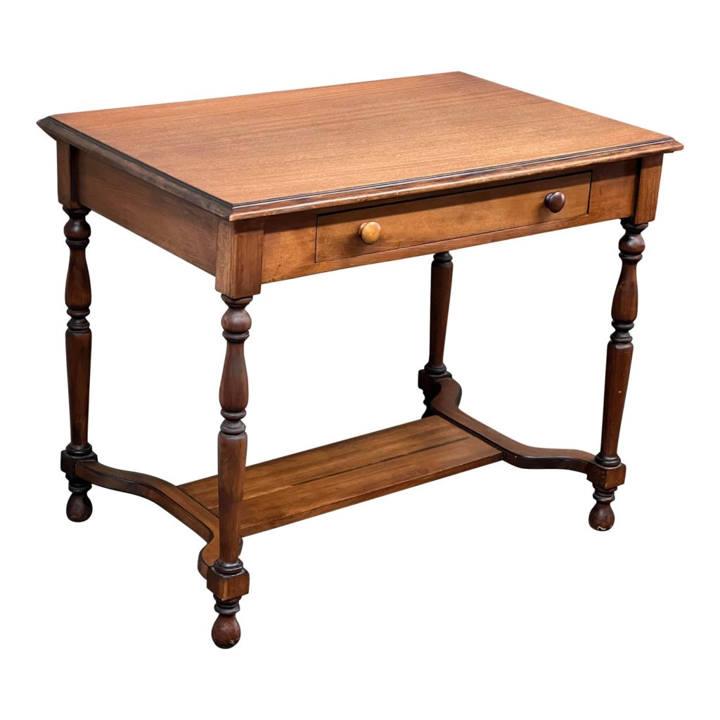 Antique Mahogany Small Writing Desk With Drawer - Design Plus Gallery