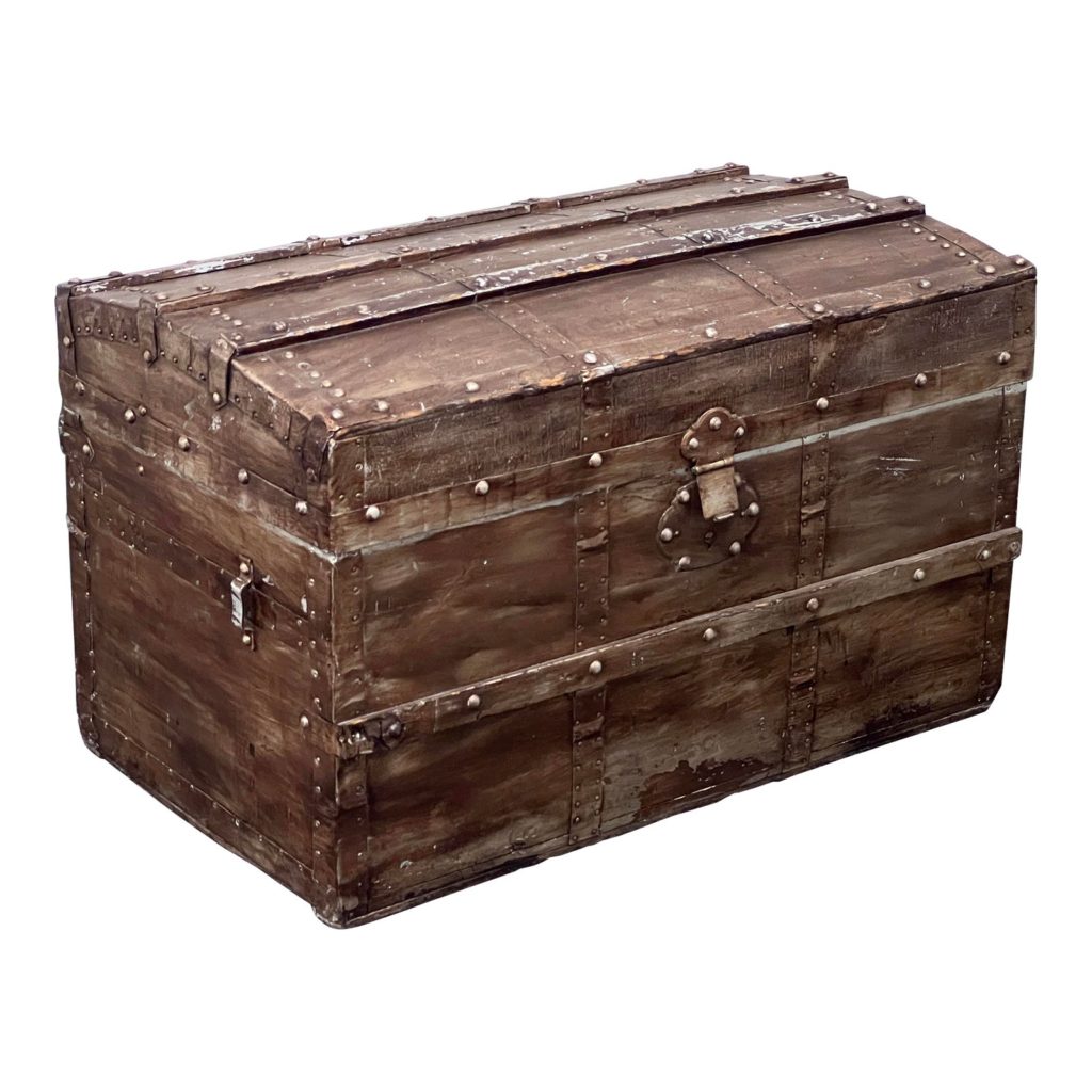 Velvet Lined Distressed Tin Storage Chest - Design Plus Gallery