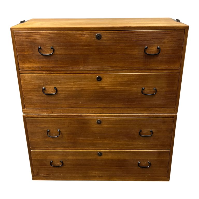 Antique Kiru Wood Japanese Tansu Chest/Dresser - Design Plus Gallery