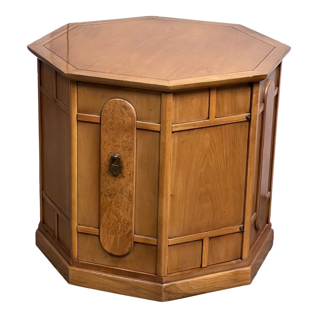 1960's John Van Koert Drexel Meridian Collection Octagonal Storage Side ...