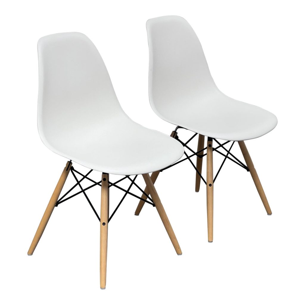 Herman Miller Charles + Ray Eames Molded Plastic Chairs, Pair. Original ...